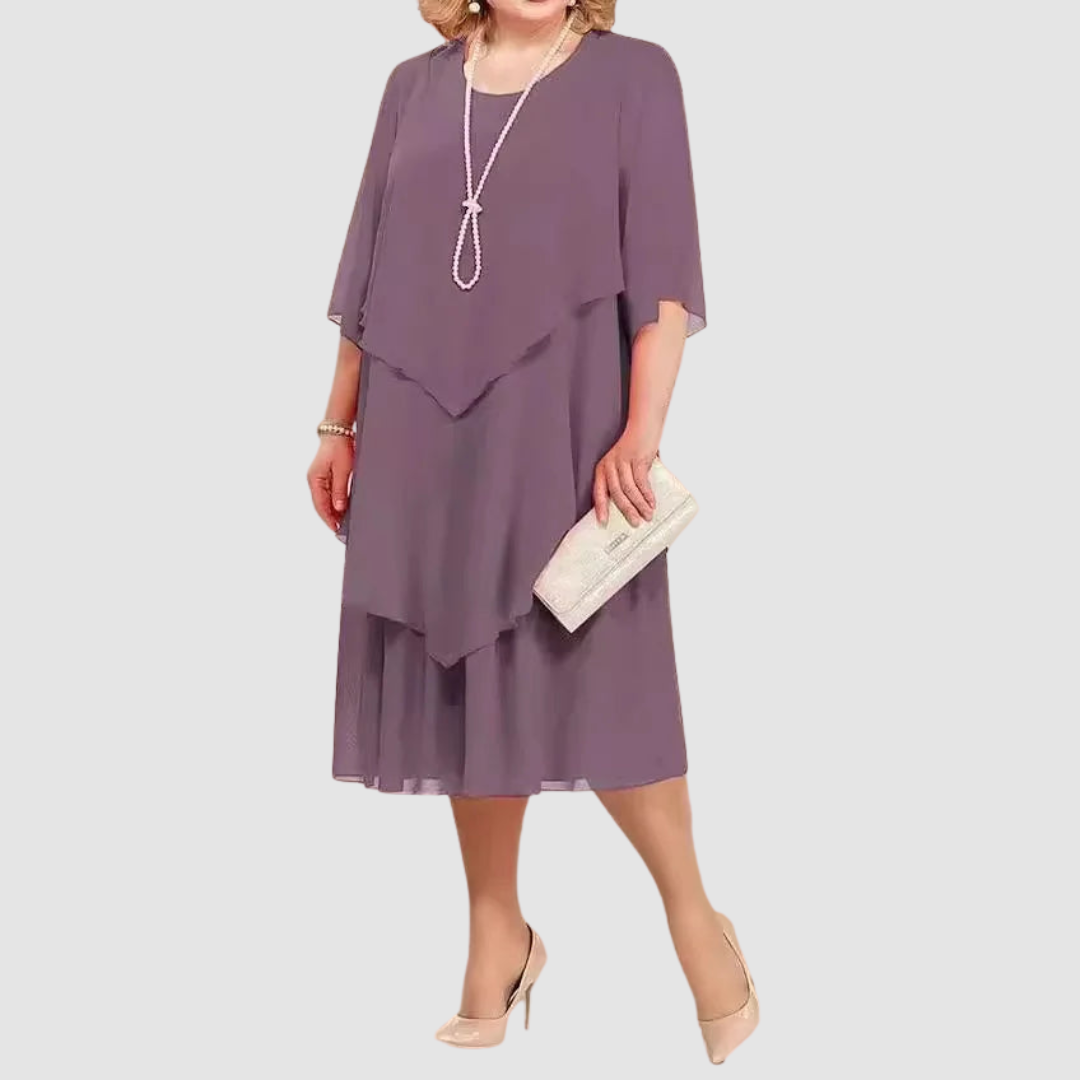 Elyce™ Comfortable Elegant Chiffon Midi Dress – C&B