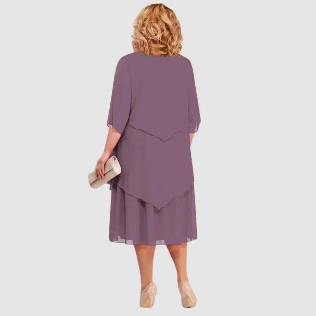 Elyce™ Comfortable Elegant Chiffon Midi Dress – C&B