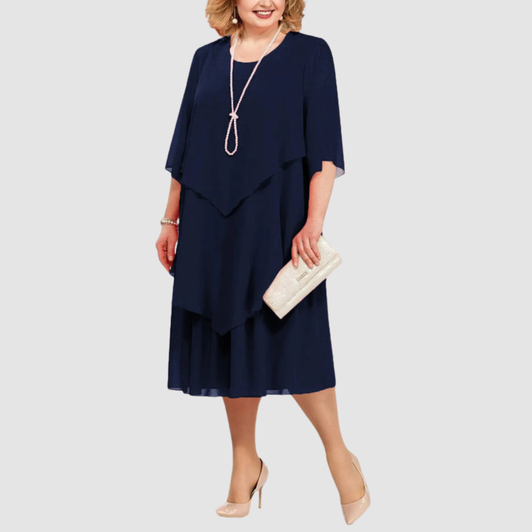 Elyce™ Comfortable Elegant Chiffon Midi Dress – C&B